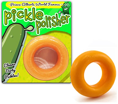 Gears Out Pickle Polisher Soap for Men - Funny Gag Gift for Guys - Weird Shower Gift for Pickle Lovers, Fun Stocking Stuffers, Adult Gift Baskets, Scented Circle Soap