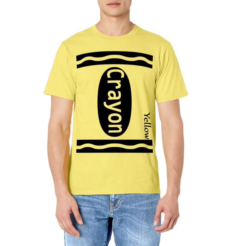 Yellow-Crayon Halloween-Costumes 2020 Kids Boys Girls Women T-Shirt