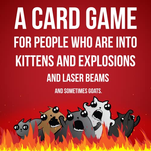 Exploding Kittens Card Game - Original Edition, Fun Family Games for Adults Teens & Kids - Fun Russian Roulette Card Games - 15 Min, Ages 7+, 2-5 Players