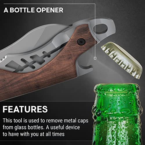 GOOD WORKER 5.7’’ Pocket Knife - Mini Folding Knives - Small Sharp Knife with Bottle Opener - Cool EDC Knives - Tiny Folding Knife - Foldable Knife - Stocking Stuffers for Men Women Children 6779