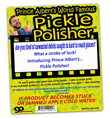 Gears Out Pickle Polisher Soap for Men - Funny Gag Gift for Guys - Weird Shower Gift for Pickle Lovers, Fun Stocking Stuffers, Adult Gift Baskets, Scented Circle Soap