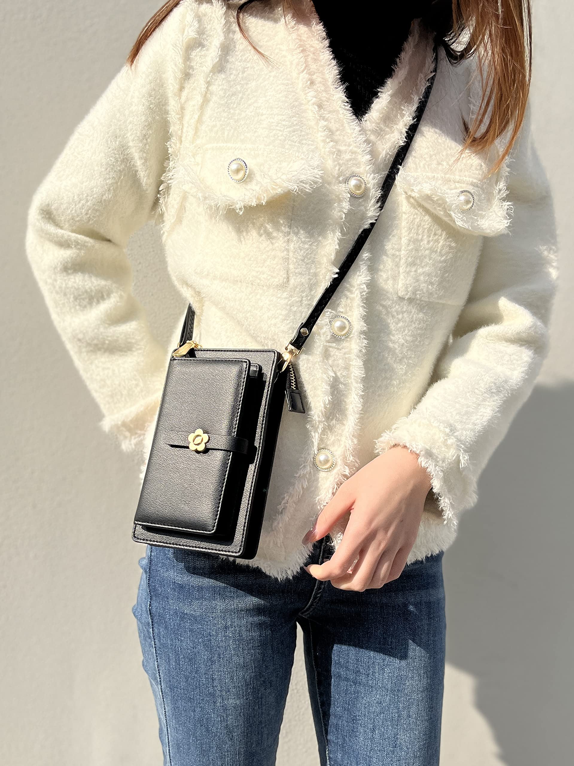 AnsTOP Small Crossbody Bag for Women - Phone Purse Crossbody Cell Phone Purse for Women with 2 Strap