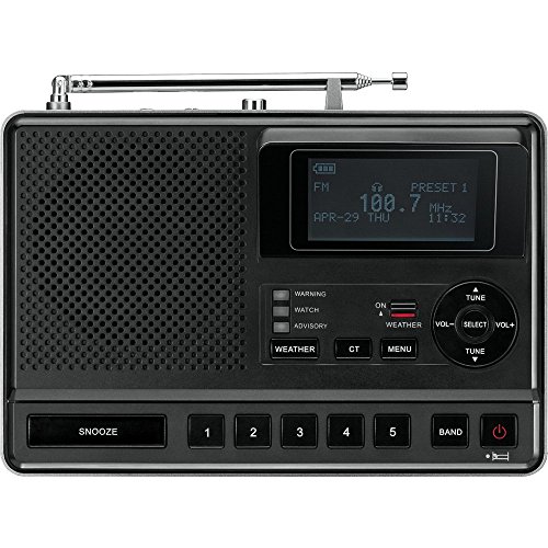 Sangean CL-100 S.A.M.E. Table-Top Weather Hazard Alert with AM/FM-RBDS Alarm Clock Radio (Renewed)