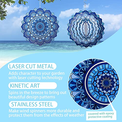 FENDISI Stainless Steel Wind Spinner- 3D Indoor Outdoor Garden Decoration Crafts Ornaments