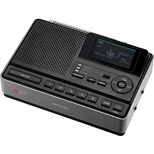 Sangean CL-100 S.A.M.E. Table-Top Weather Hazard Alert with AM/FM-RBDS Alarm Clock Radio (Renewed)