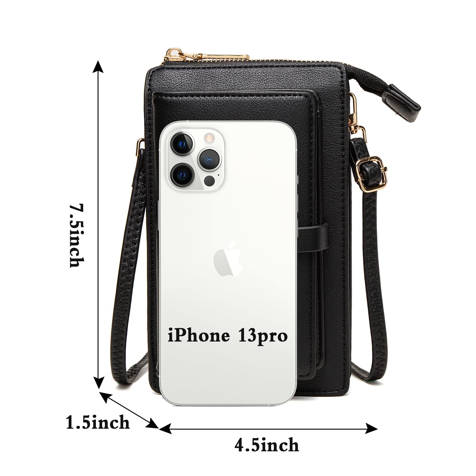 AnsTOP Small Crossbody Bag for Women - Phone Purse Crossbody Cell Phone Purse for Women with 2 Strap