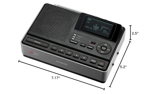 Sangean CL-100 S.A.M.E. Table-Top Weather Hazard Alert with AM/FM-RBDS Alarm Clock Radio (Renewed)