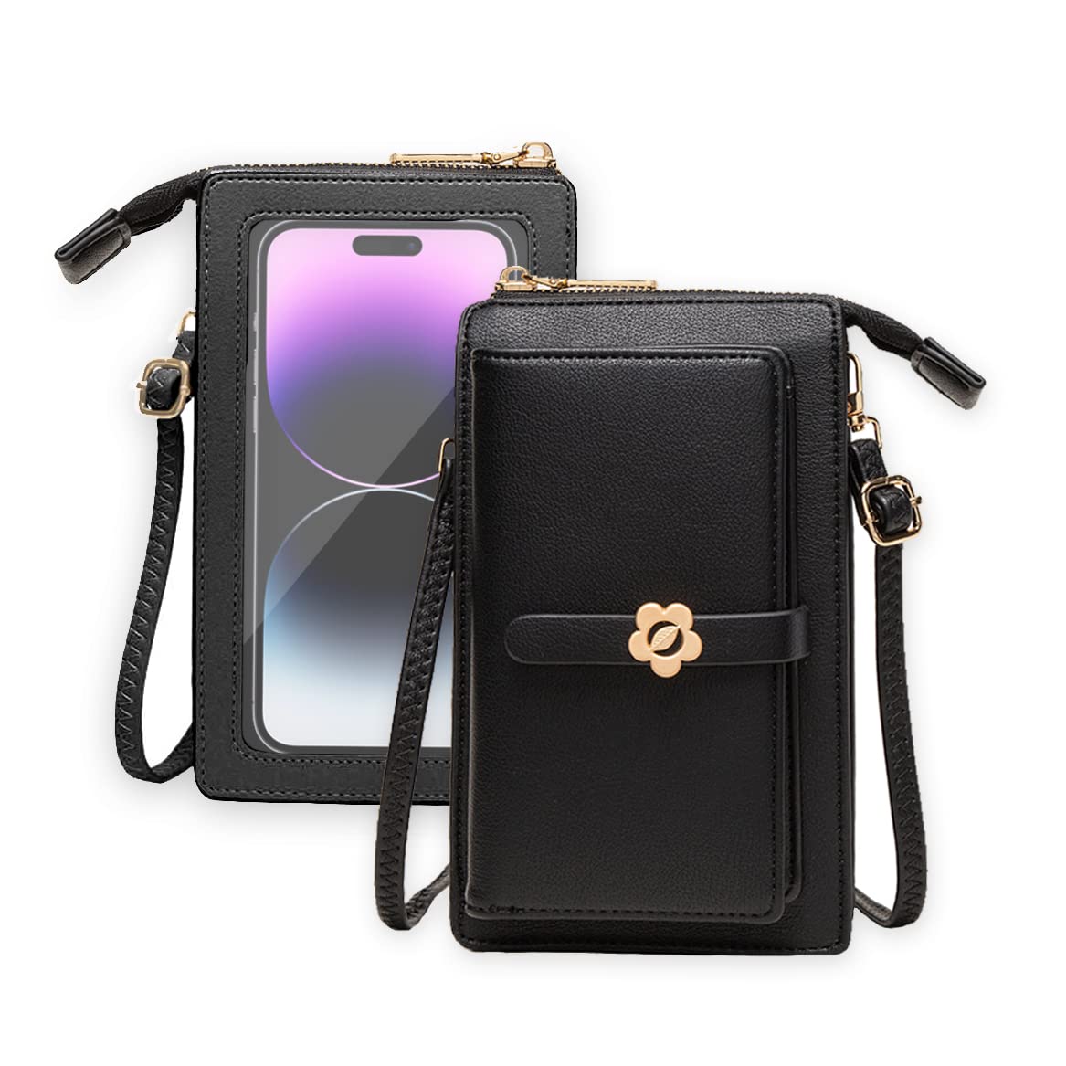 AnsTOP Small Crossbody Bag for Women - Phone Purse Crossbody Cell Phone Purse for Women with 2 Strap