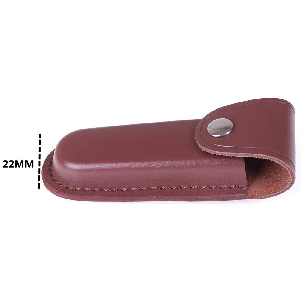 TBoxBo 1pcs Folding Knife Sheath Holster Cowhide Leather Knife Sheath Scabbard