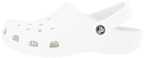 Crocs Unisex-Adult Classic Clogs (Best Sellers), White, 11 Men/13 Women