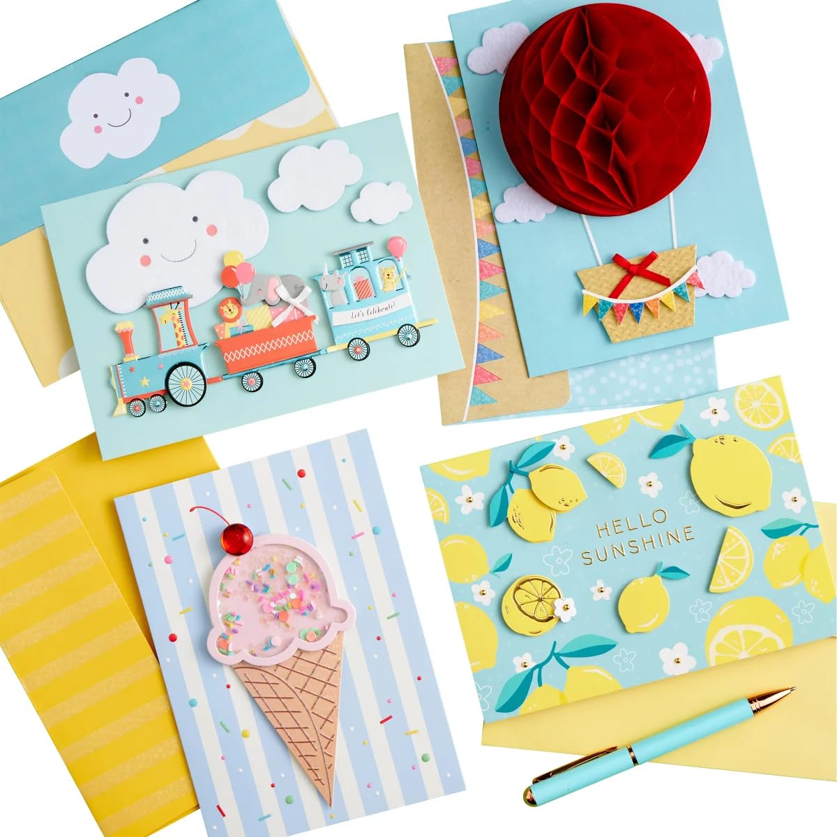 Burgoyne Handmade Embellished Decorative All Occasion Greeting Card Collection with Keepsake Box - 30 Count