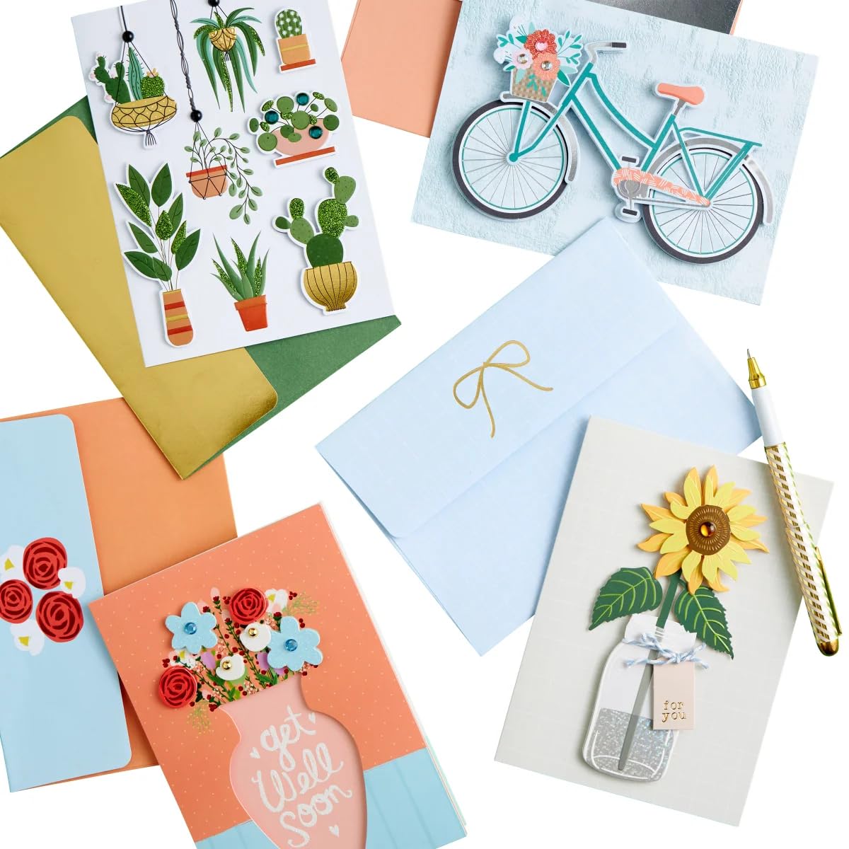 Burgoyne Handmade Embellished Decorative All Occasion Greeting Card Collection with Keepsake Box - 30 Count