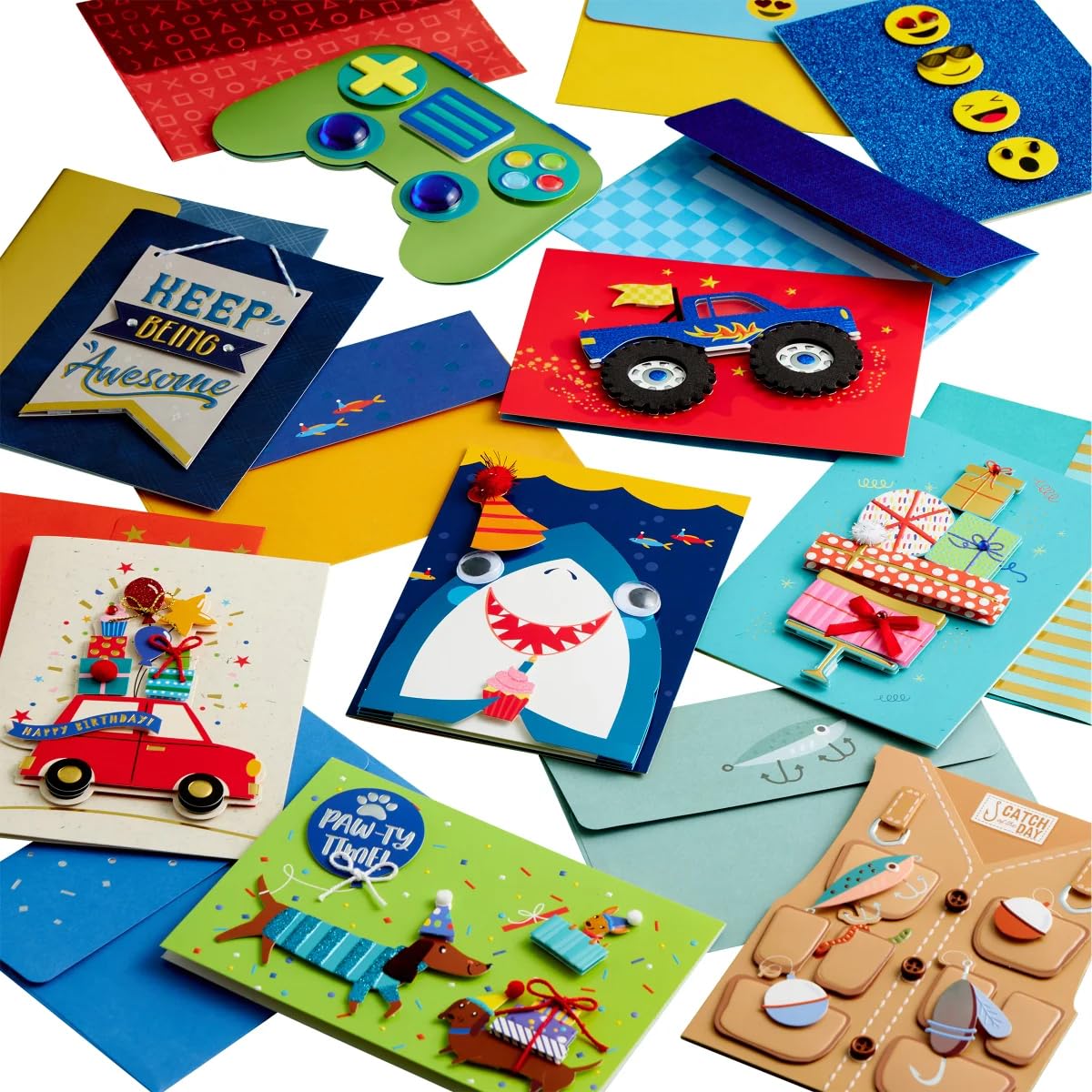 Burgoyne Handmade Embellished Decorative All Occasion Greeting Card Collection with Keepsake Box - 30 Count