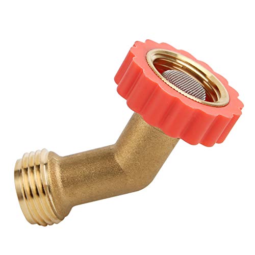 Watflow 45 Degree Lead-Free Brass Hose Saver, Hose Protector, Garden Hose Connector,45 Degree Hose Fitting, Water Hose Saver, 2 Pcs