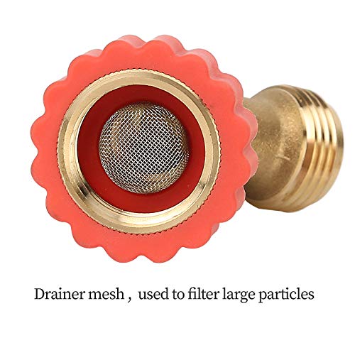 Watflow 45 Degree Lead-Free Brass Hose Saver, Hose Protector, Garden Hose Connector,45 Degree Hose Fitting, Water Hose Saver, 2 Pcs