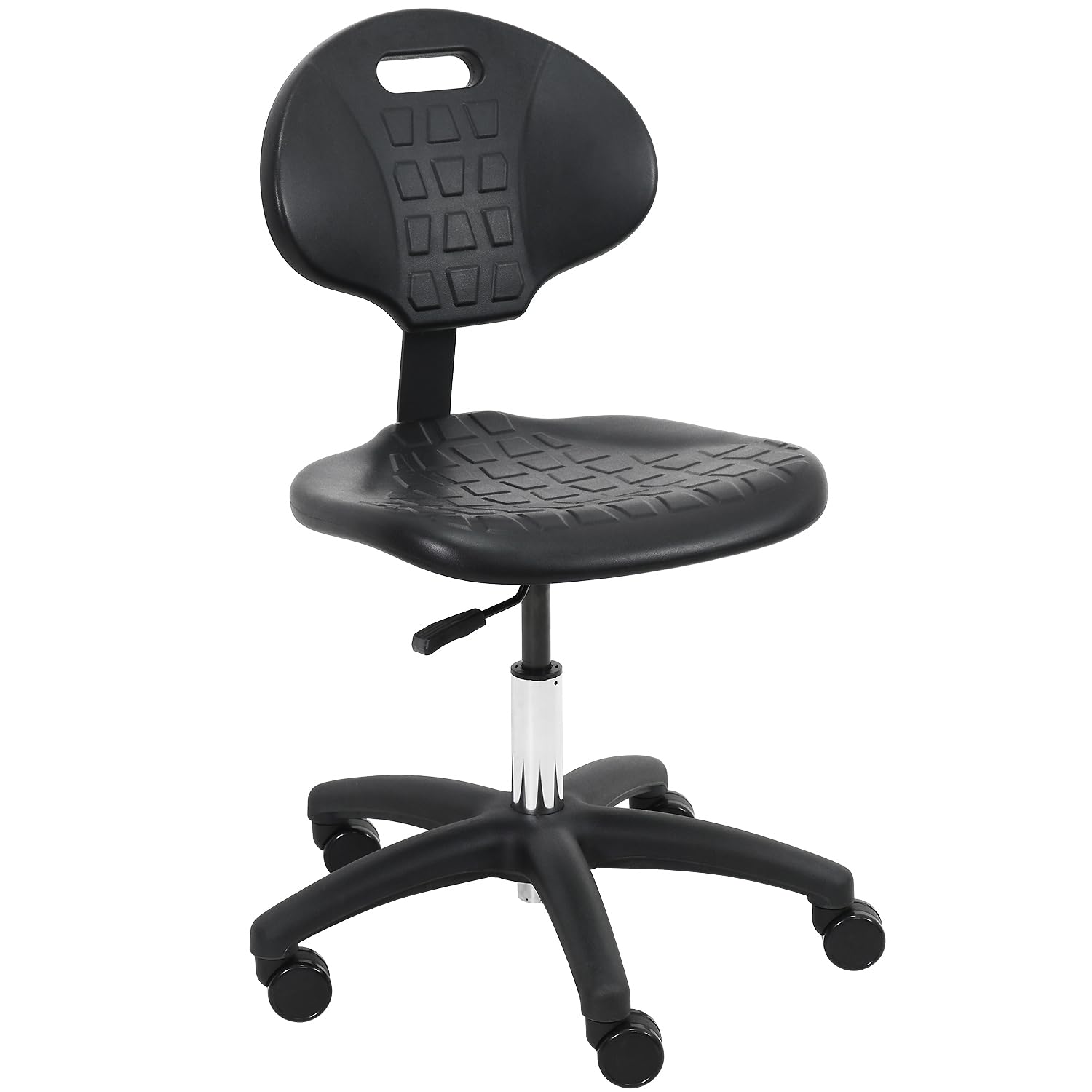 BenchPro Table Height Chair/Stool-Easy to Clean Premium Ergonomic Polyurethane Chair. 5" of Height Adjustment (16"-21" Seat Ht). 450 lb Capacity. for Automotive, Lab, Cleanroom, Home