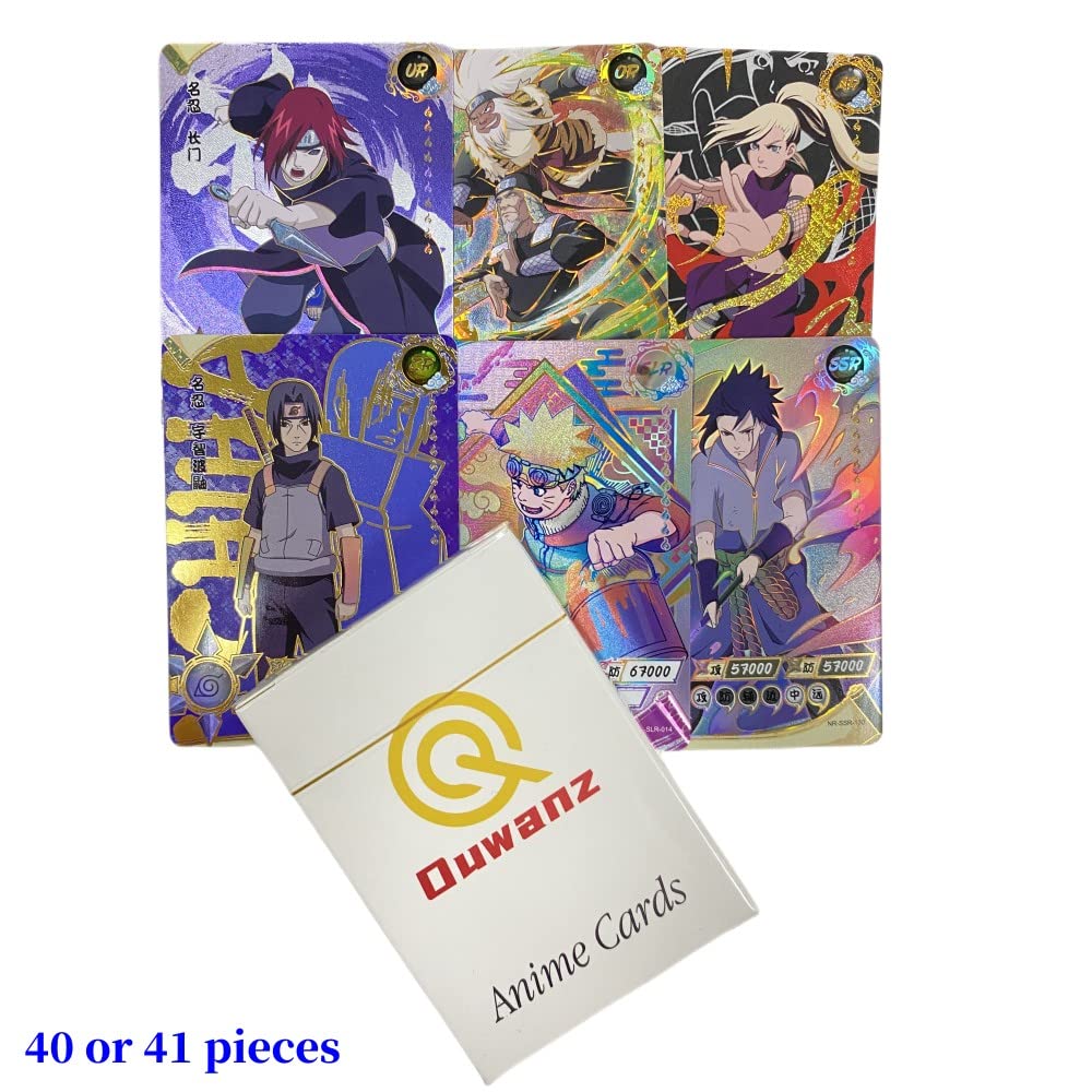 Ouwanz ๐๐๐ซ๐ฎ๐ญ๐จ ๐๐๐ซ๐๐ฌ Anime Rare Collection Trading Cards 1 Box /40 Japanese Ninja Anime Character Cards.