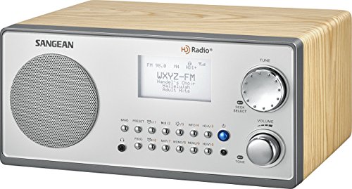 Sangean HDR-18 HD Radio/FM-Stereo/AM Wooden Cabinet Table Top Radio (Renewed)