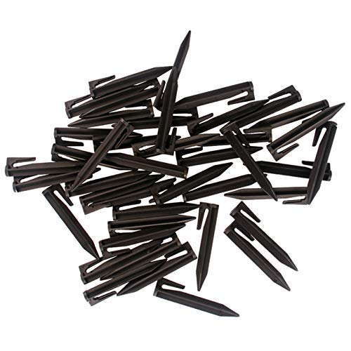 (100 Pcs) 3.3โโ Lawn Stake Kit Insert into Soil to Fix The Marginal Line, Garden Lawn Netting Camping Tent Home Gardening, Plastic Pegs for Installation Boundary Wire and Robot Lawn Mower