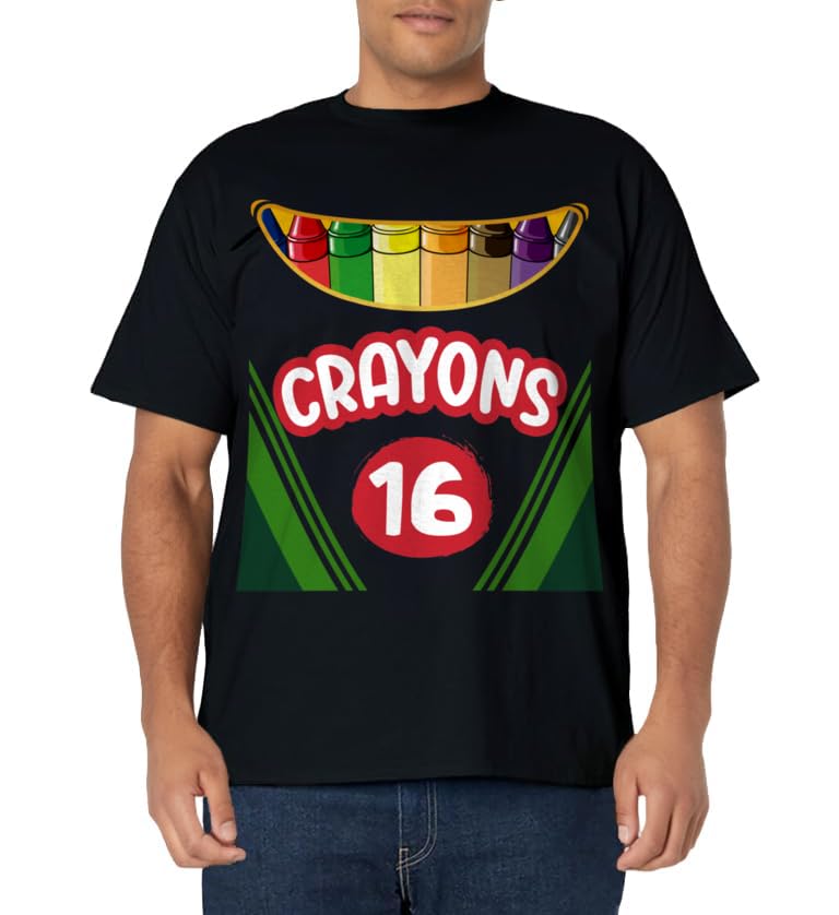 Crayon Box Fun Teacher Student Crayon Squad Halloween 2023 T-Shirt