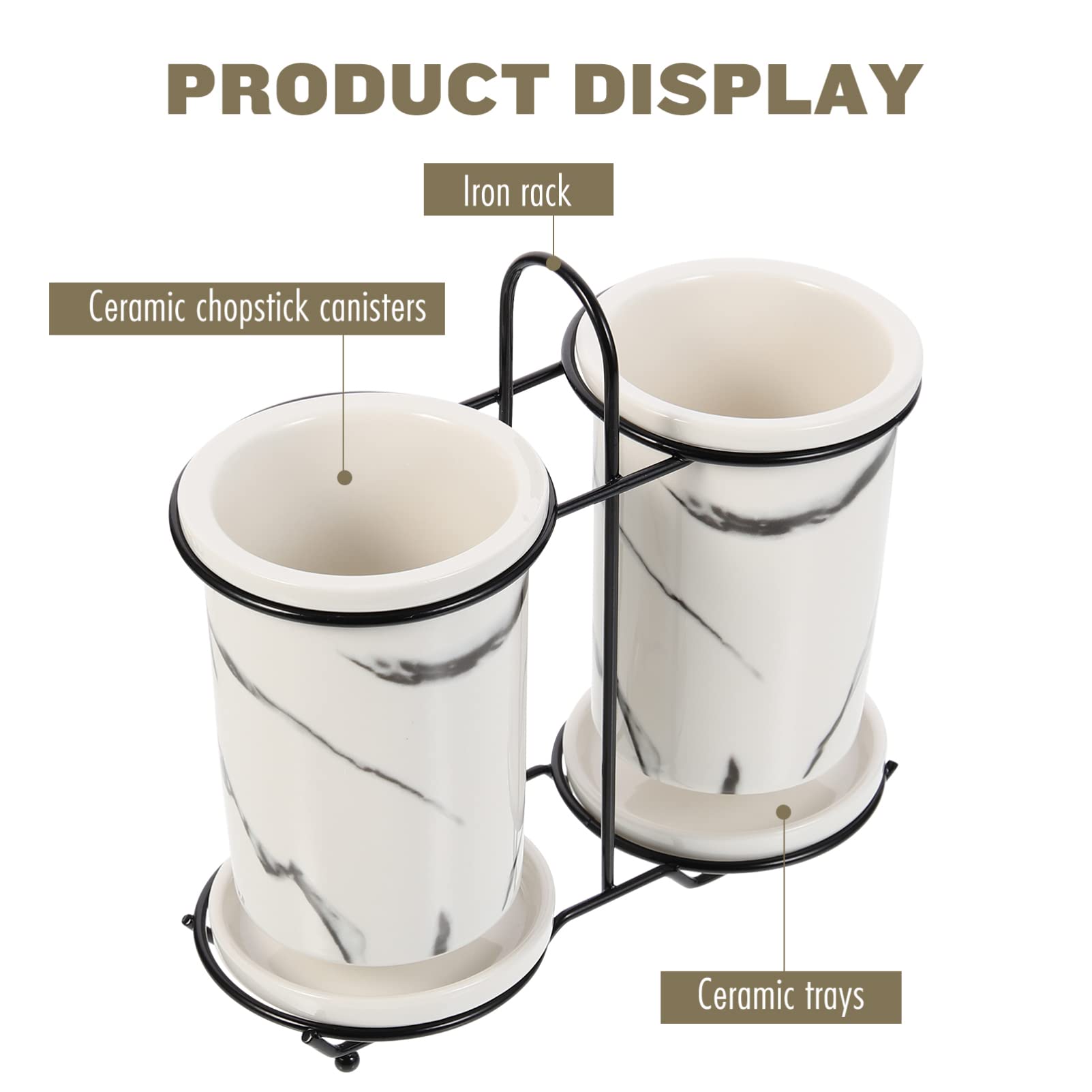 Zerodeko 1 Set nordic holder Binoculars iron Chopsticks Storage Box chopstick rest Japanese-style tableware Flatware Storage Cage practical chopsticks cage chopsticks cage