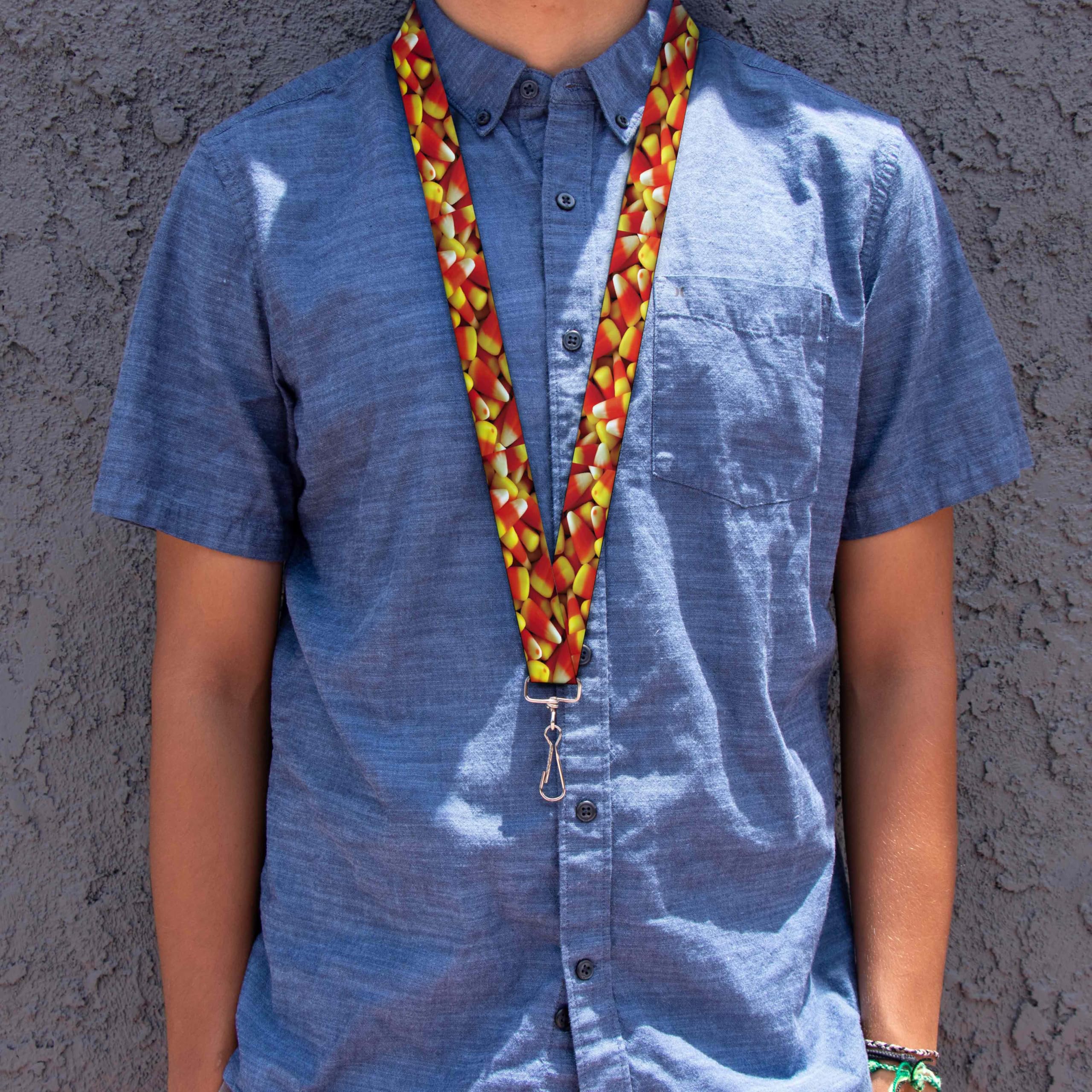 Buckle-Down Men's Lanyard-Candy Corn, Multicolor, Standard