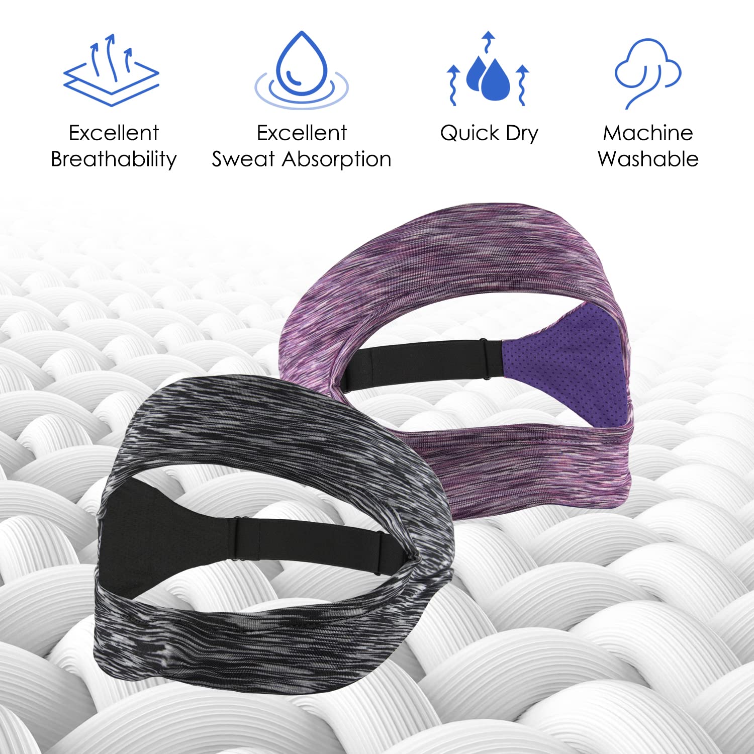 ZyberGears VR Sweat Guard for Meta Quest 2 Quest Pro (3pcs), VR Headset Face Sweat Band for VR Fitness & Workout Games Supernatural Beat Saber
