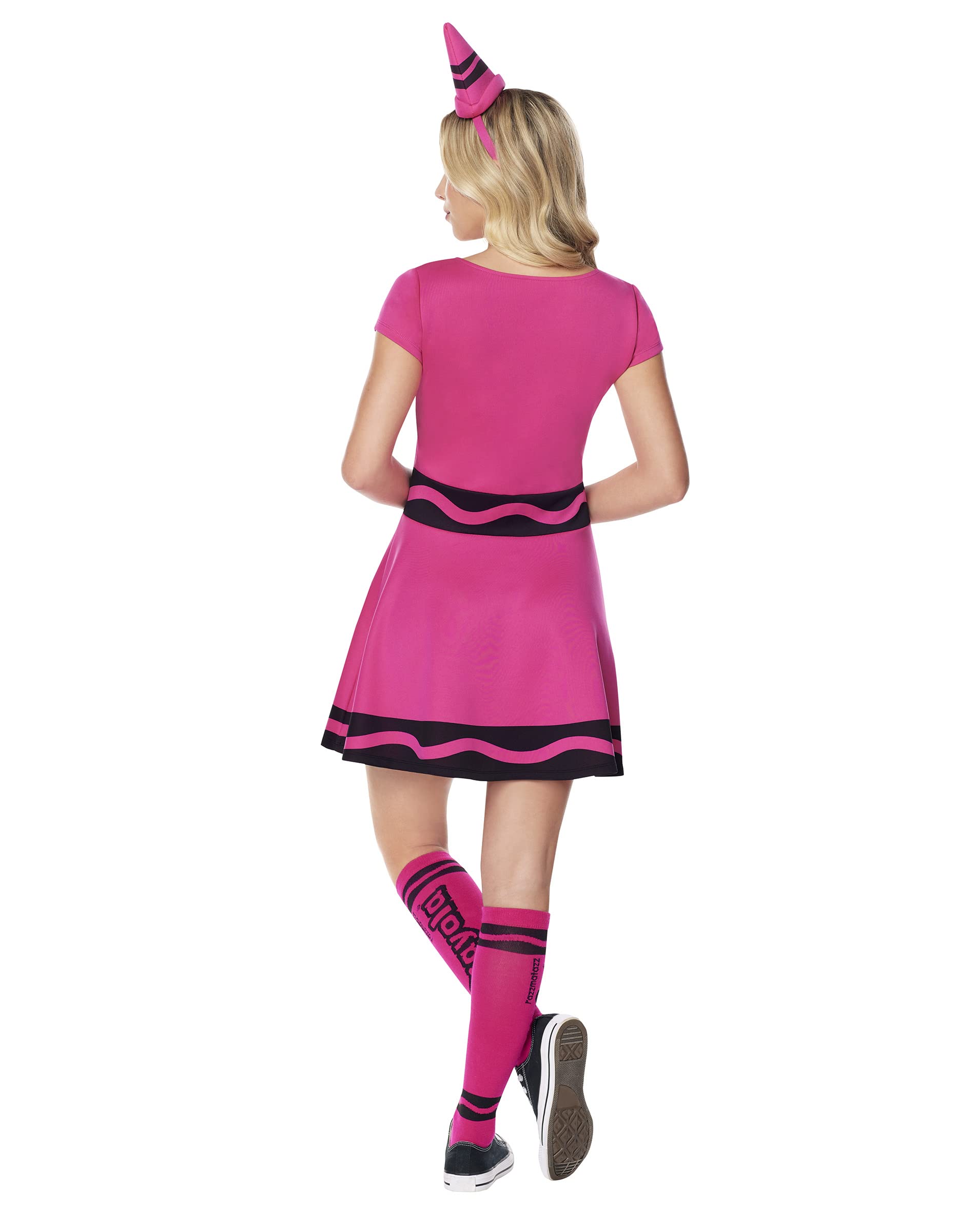 Spirit Halloween Adult Razzmatazz Pink Crayola Crayon Dress Costume - L