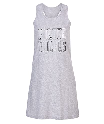 Boxercraft Women's Purdue University Boilermakers Caydn Tank Dress, Oxford Heather, XS