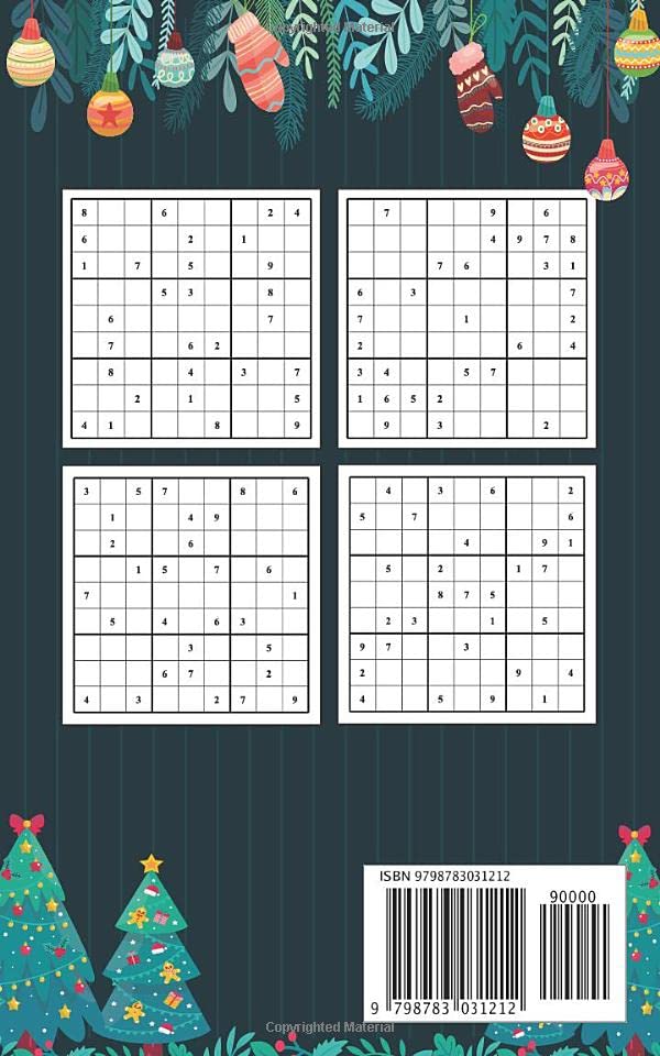 Stocking Stuffers for Women: Christmas Sudoku: Keep The Brain Activity in holiday of Christmas | Sudoku Activity Book in size pocket book (Stocking Stuffers for Adults)