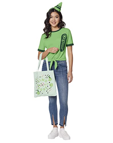 Spirit Halloween Crayola Adult Kind to the Core Green Crayon Costume Kit - L | Officially Licensed | Easy Halloween Costume | Group Costumes