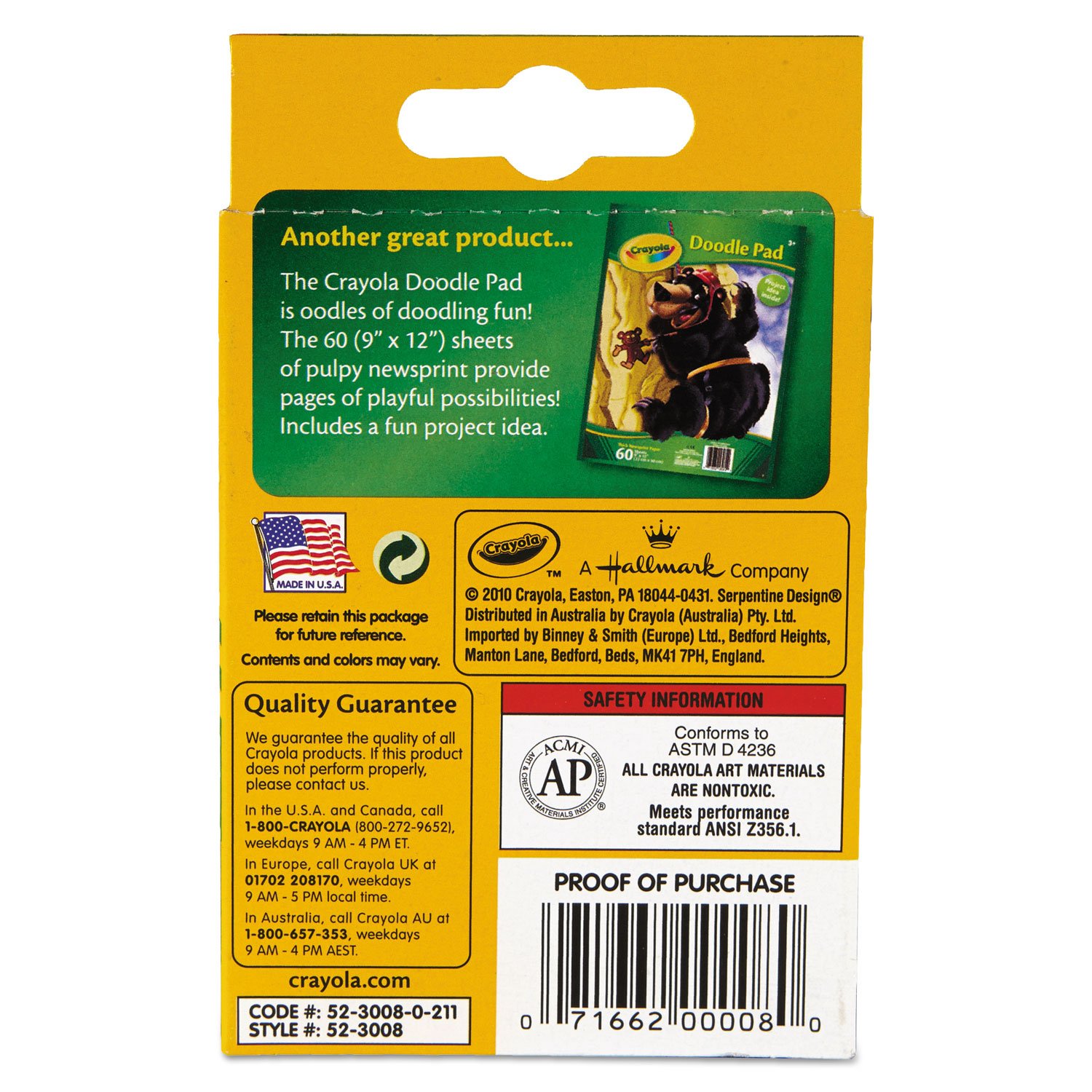 Crayola Classic Color Pack Crayons, 8 Colors/Box (52-3008)