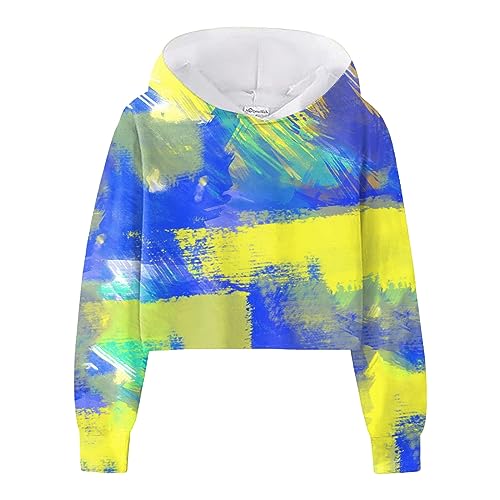 Baby Boys Girls French Terry Crewneck Sweatshirt Crew Neck Print Activewear Tops Cotton Tshirts Infant Hoodies Yellow