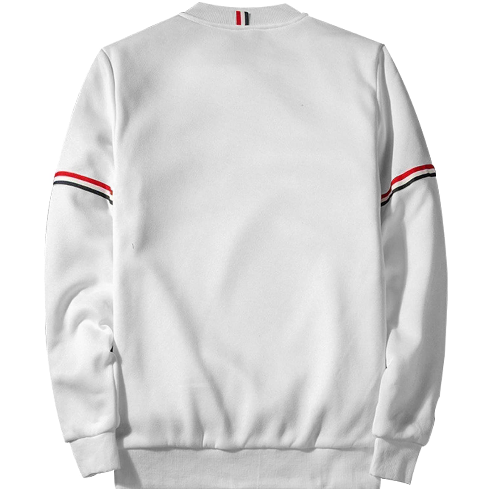 TUVEKE Men's Lightweight Jackets White Mens Bomber Jackets Spring Fall Full-Zip Polar Fleece Jacket Casual Outwear Coat XL