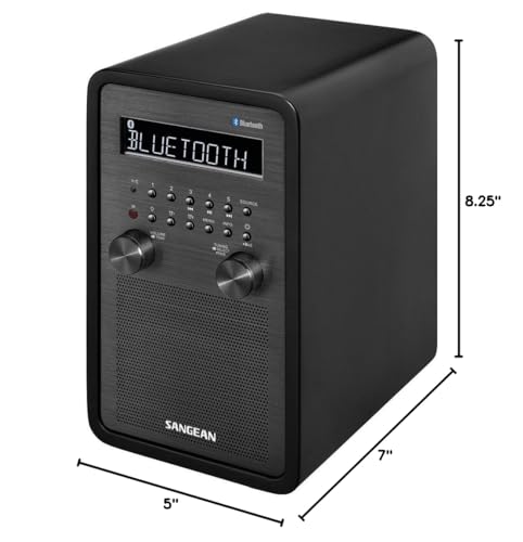 Sangean WR-50 FM-RBDS/AM/Bluetooth Wood Cabinet Table Top Radio (Certified Refurbished)