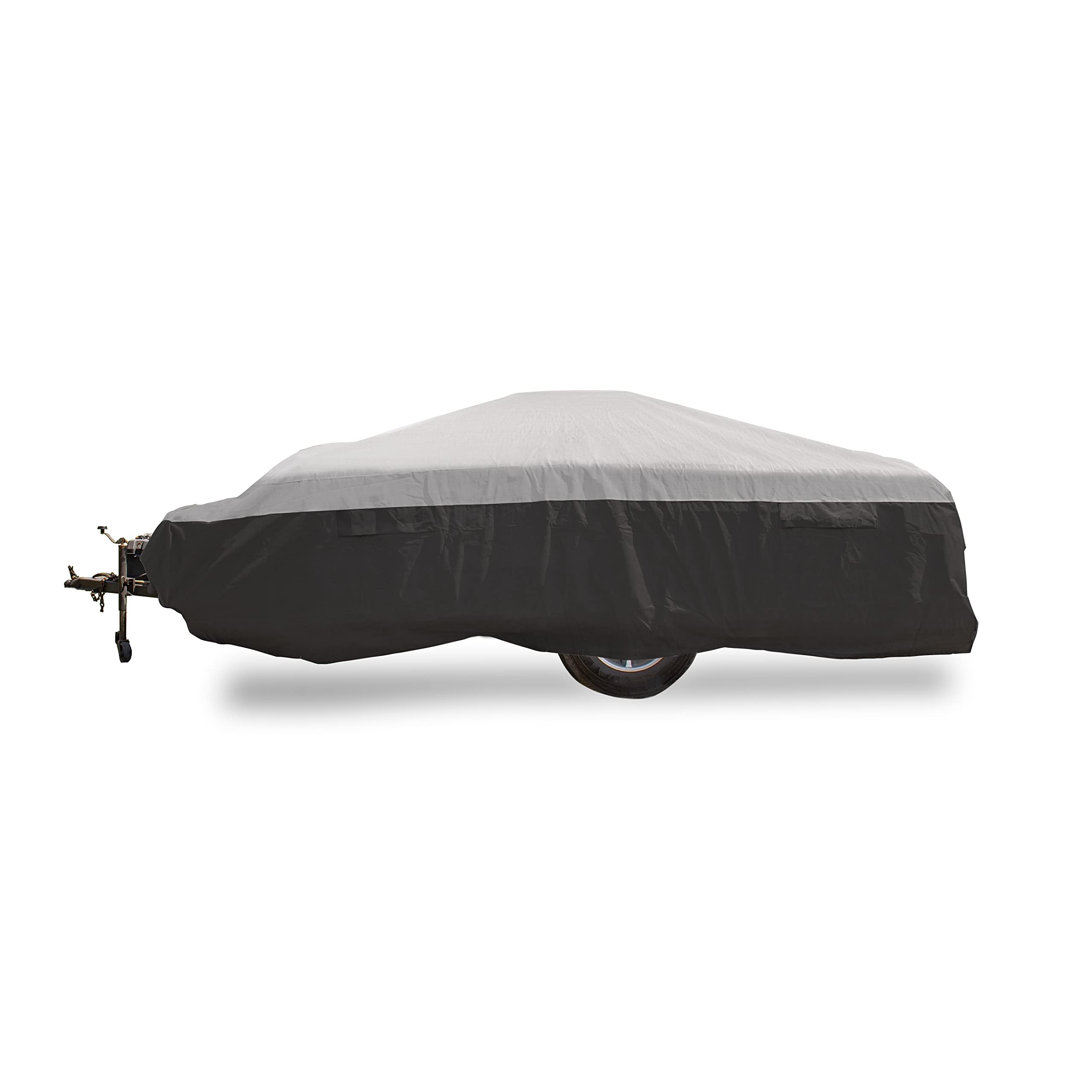 Camco ULTRAGuard 8-10-Ft Pop-Up Camper/RV Cover - Features Covered Air Vents & Cinching Straps - Crafted of Spunbond Polypropylene - Includes Storage Bag for RV Storage and Organization (45761)