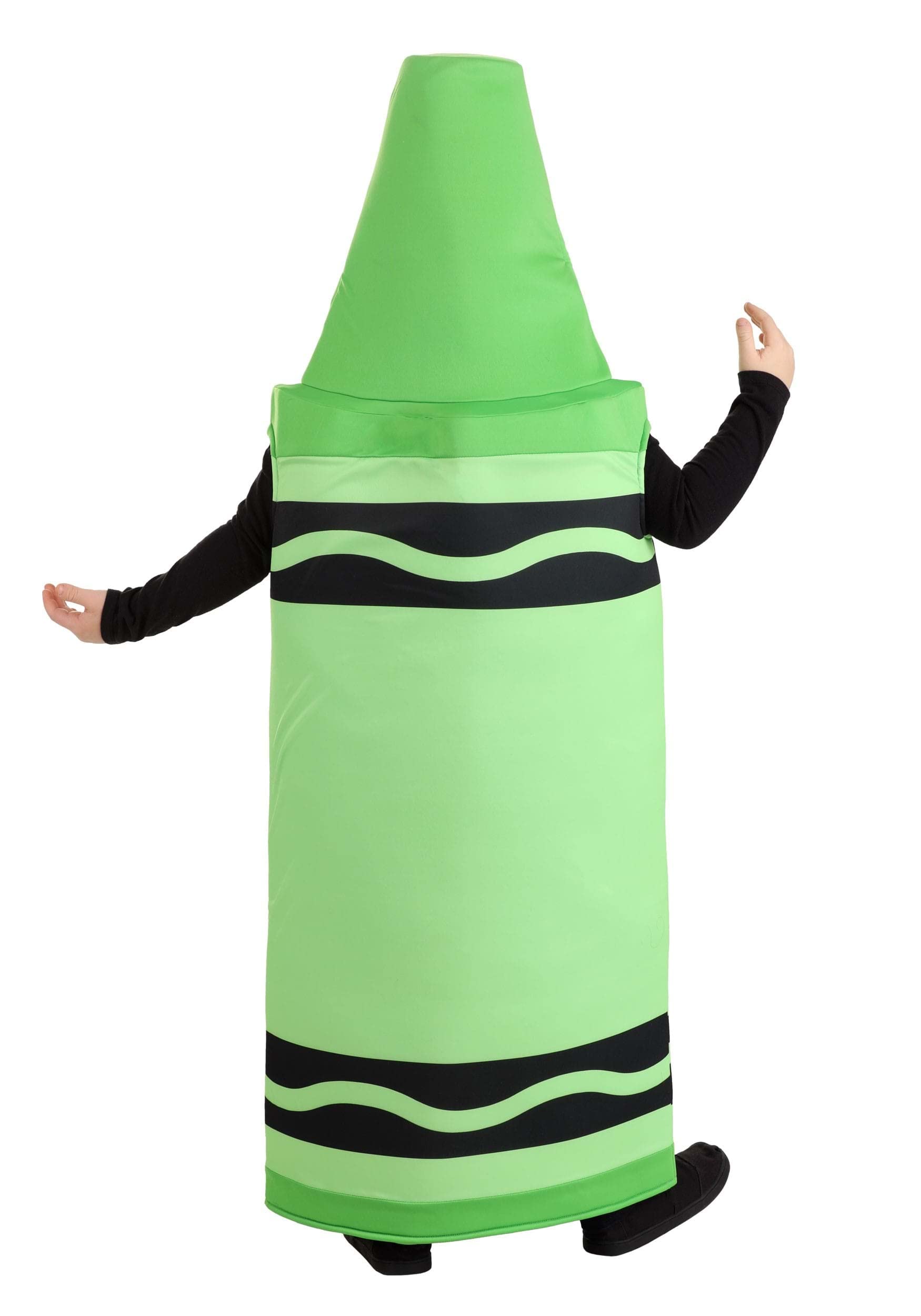Green Crayola Crayon Kids Costume Pullover Tunic with Hood, Foam Backed