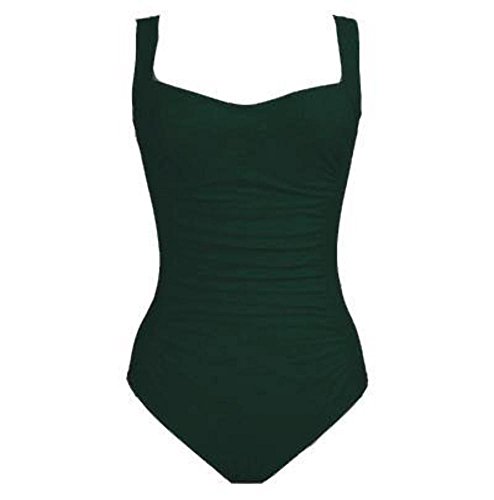 Karla Colletto Square Neck One Piece Swimwear BA-D70 (Navy, 8)