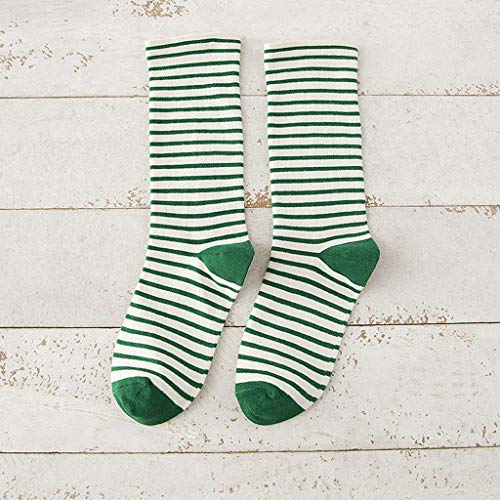 Winter Women Warm Stripe Socks Mid Socks Cotton Retro Style Fashion Sock 36