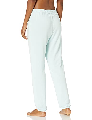 Amazon Essentials Women's Pajama Jogger - Lightweight Lounge Terry, Plus Size, Aqua Blue, Large