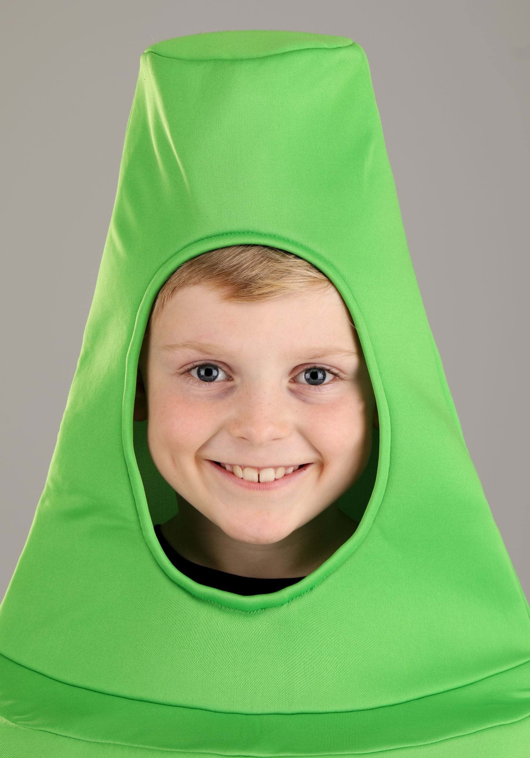 Green Crayola Crayon Kids Costume Pullover Tunic with Hood, Foam Backed