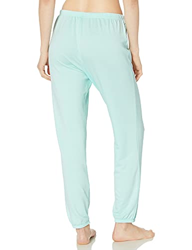 Amazon Essentials Women's Pajama Jogger - Lightweight Lounge Terry, Plus Size, Aqua Blue, Large