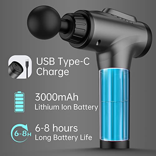 APHERMA Massage Gun, Muscle Massage Gun for Athletes Handheld Deep Tissue Massager Tool 30 Speed Levels 10 Heads