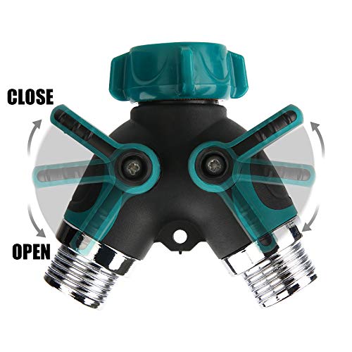 Solimeta 2 Way Water Splitter Heavy Duty, Water Faucet Splitter, Hose Bib, Garden Hose Splitter, Garden Hose Connector