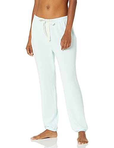 Amazon Essentials Women's Pajama Jogger - Lightweight Lounge Terry, Plus Size, Aqua Blue, Large
