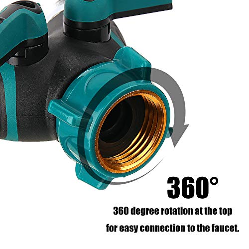 Solimeta 2 Way Water Splitter Heavy Duty, Water Faucet Splitter, Hose Bib, Garden Hose Splitter, Garden Hose Connector