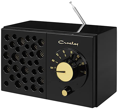 Crosley CR3042A-BK Maverick Portable AM/FM Radio with Bluetooth Receiver, Black