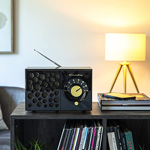 Crosley CR3042A-BK Maverick Portable AM/FM Radio with Bluetooth Receiver, Black