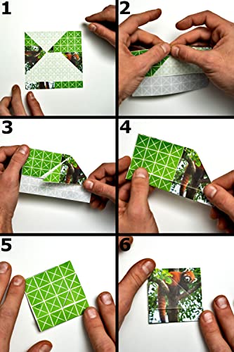 FOLDOLOGY - The Origami Puzzle Game! Hands-On Brain Teasers for Tweens, Teens & Adults. Stocking Stuffers. Fold The Paper to Complete The Picture. 100 Challenges, Ages 10+