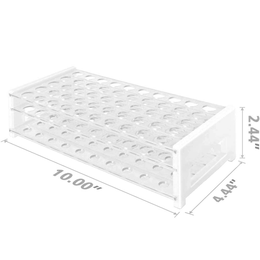 Karter Scientific 208U2 Plastic Test Tube Rack for 15/18 mm Tubes, Holds 50, Detachable (Single)